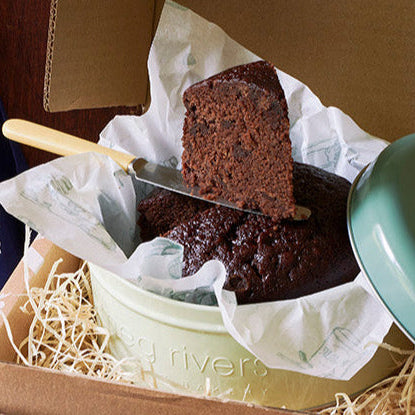 Tea Time Chocolate Cake in Free Gift Tin | Meg Rivers Artisan Bakery