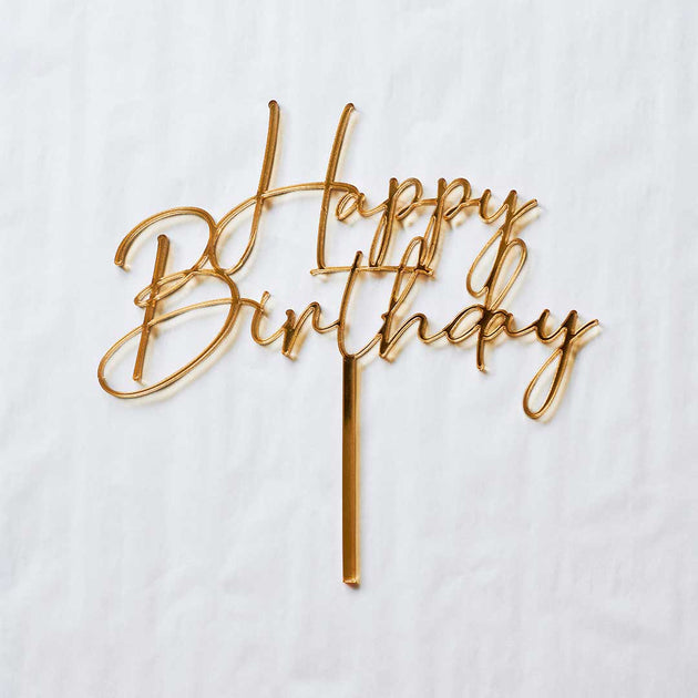 Happy Birthday Cake Topper | Meg Rivers Artisan Bakery