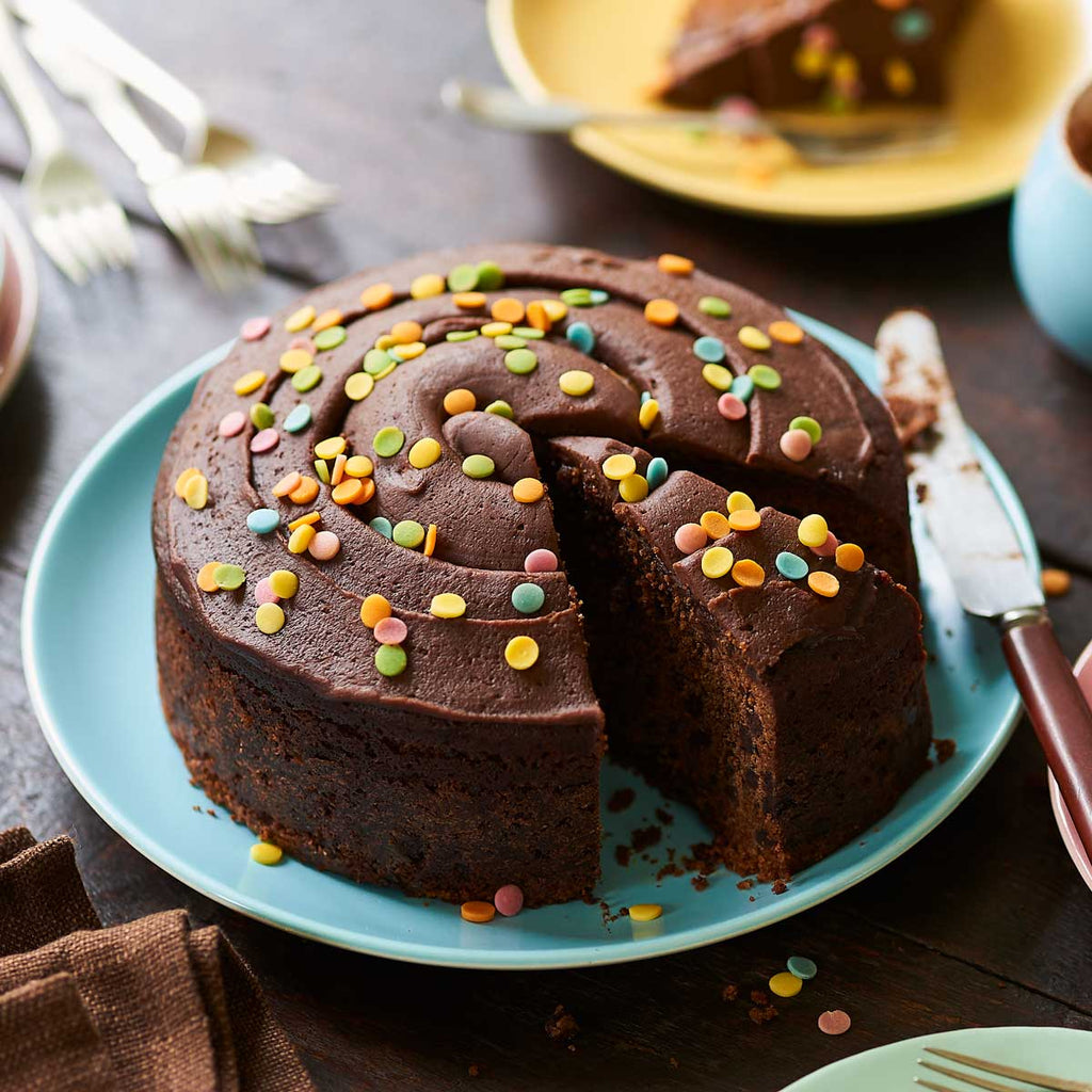 Chocolate Birthday Cake with Sprinkles | Meg Rivers Artisan Bakery