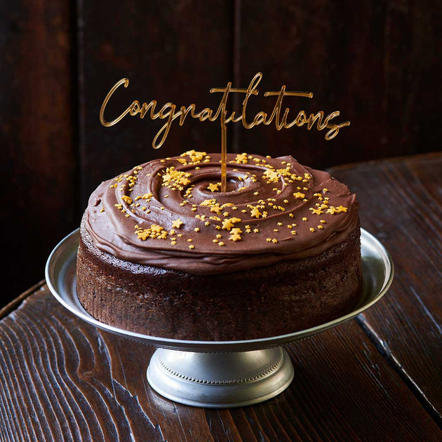 Congratulations Cake Topper | Meg Rivers Artisan Bakery