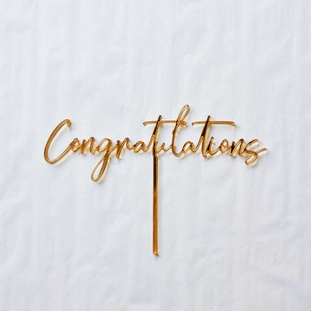 Congratulations Cake Topper | Meg Rivers Artisan Bakery